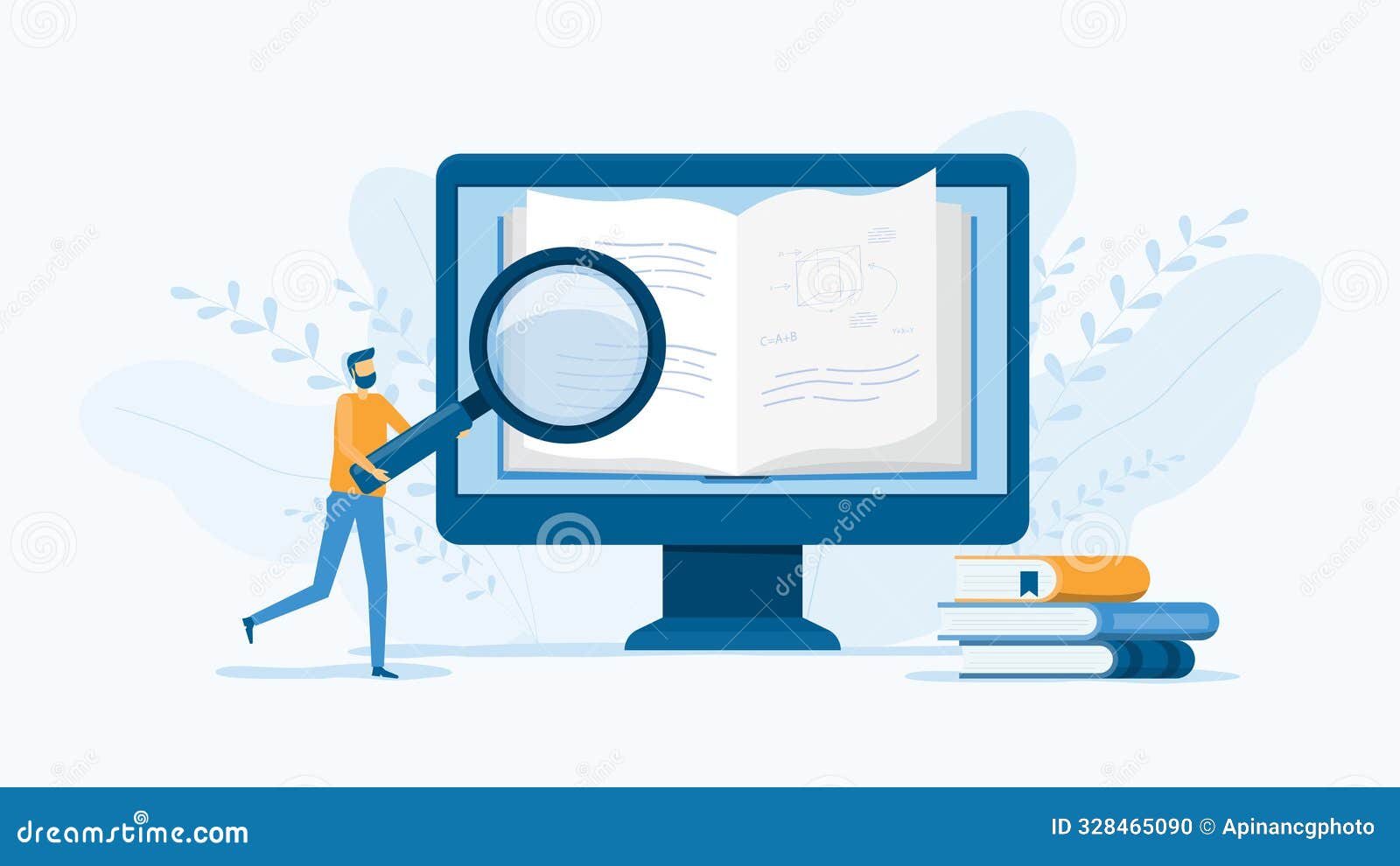 Flat Vector Illustration Technology Business Research , Learning and ...