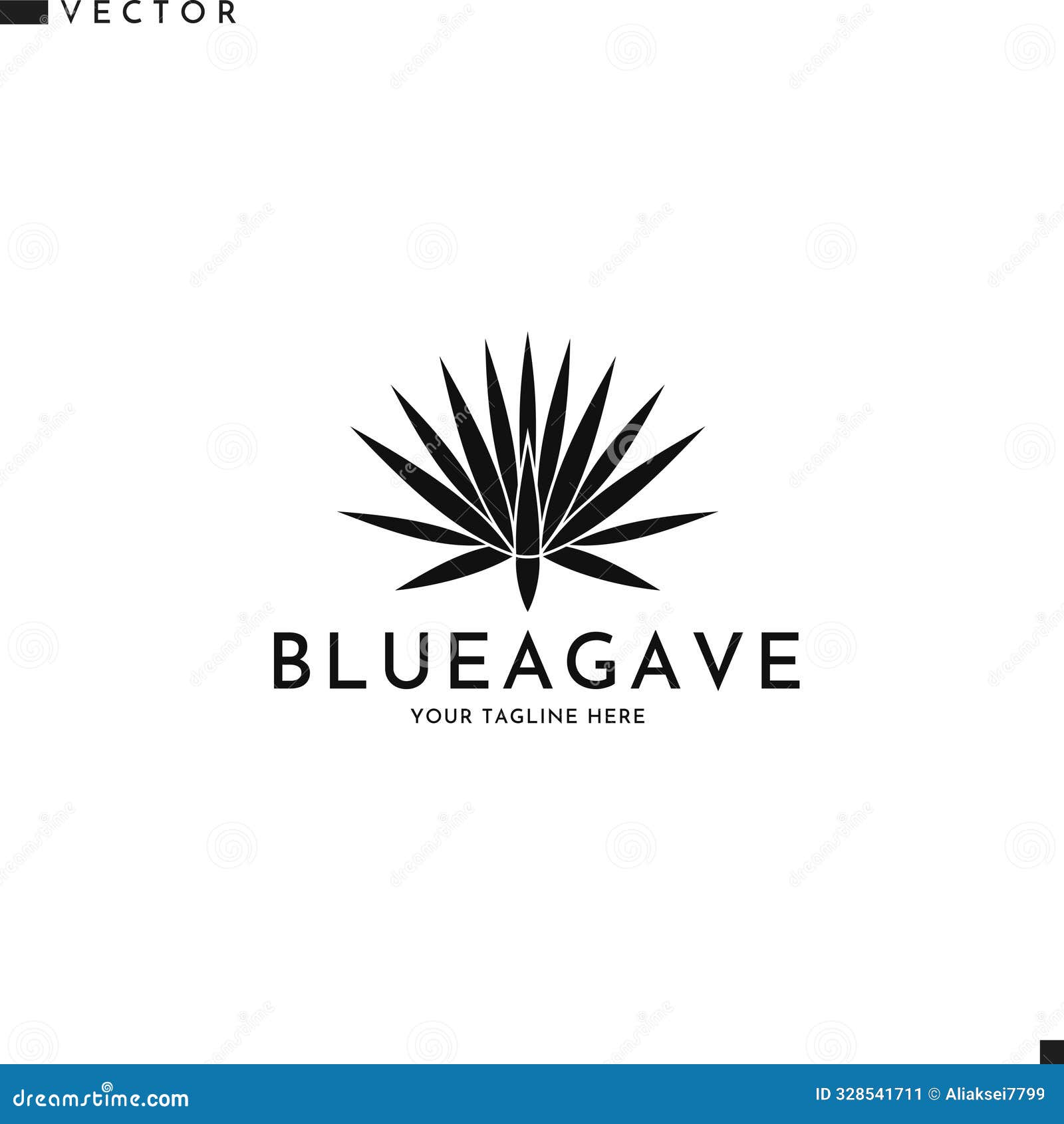 Agave Logo. Succulent Plant Stock Illustration - Illustration of icon ...