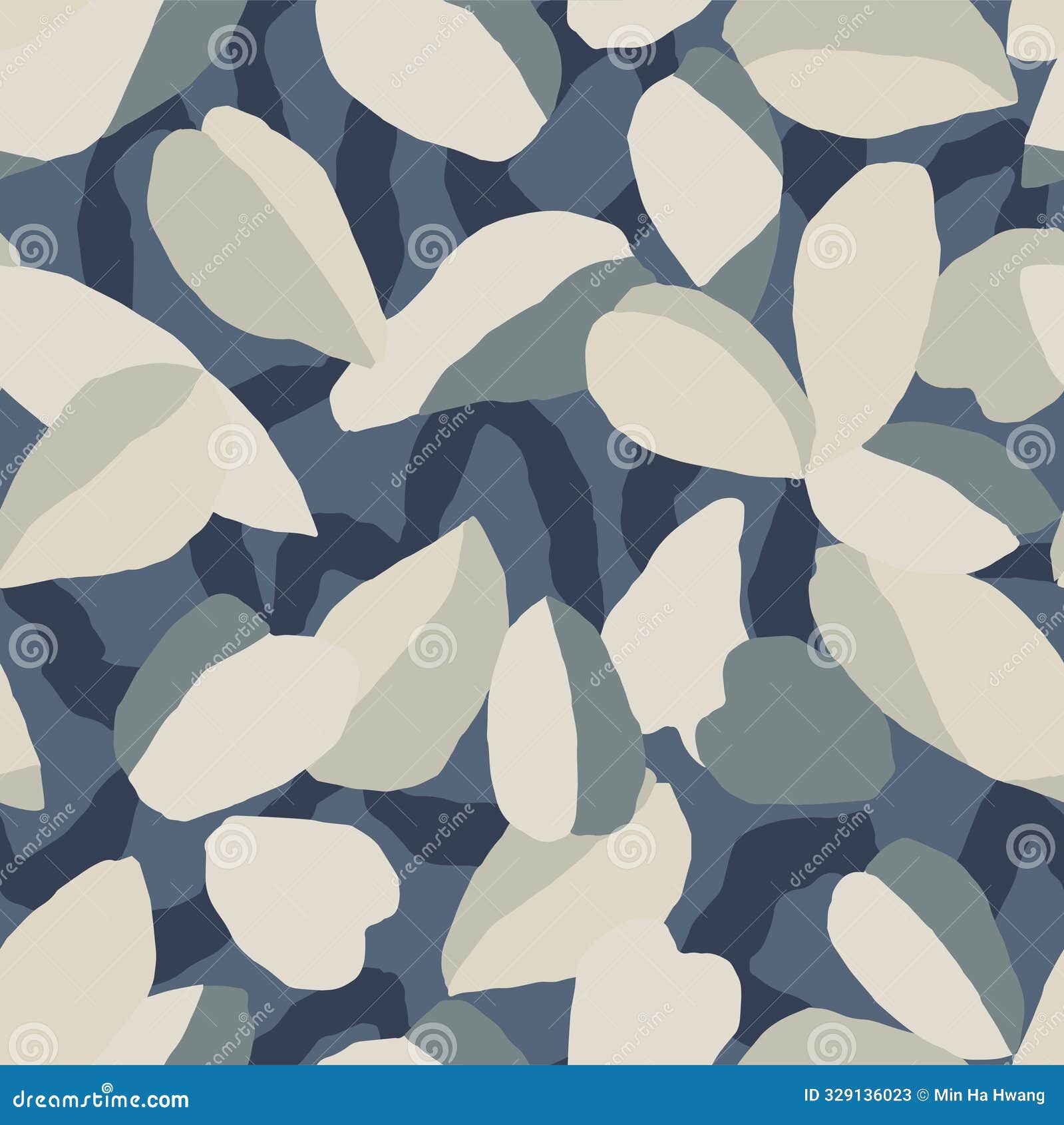 Vector Simple Leaf Illustration Seamless Repeat Pattern Digital Artwork ...