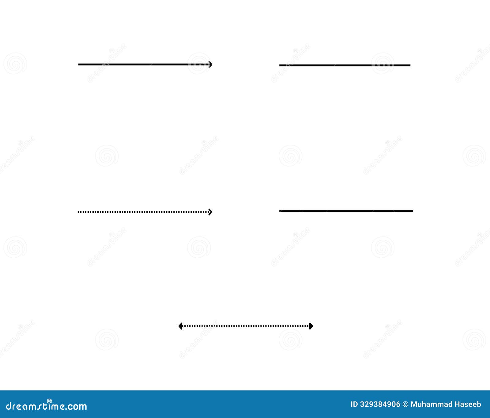 Collection of Arrows Dotted Lines, Icons or Symbols, Vector Illustrator ...
