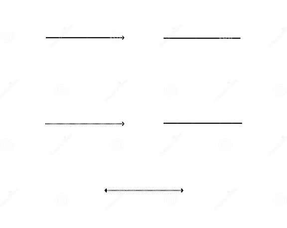 Collection of Arrows Dotted Lines, Icons or Symbols, Vector Illustrator ...