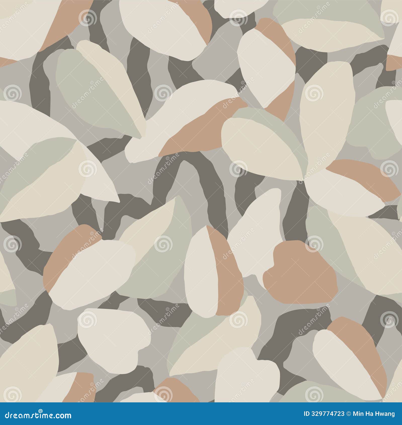 Vector Modern Leaf Illustration Seamless Repeat Pattern Digital Artwork ...
