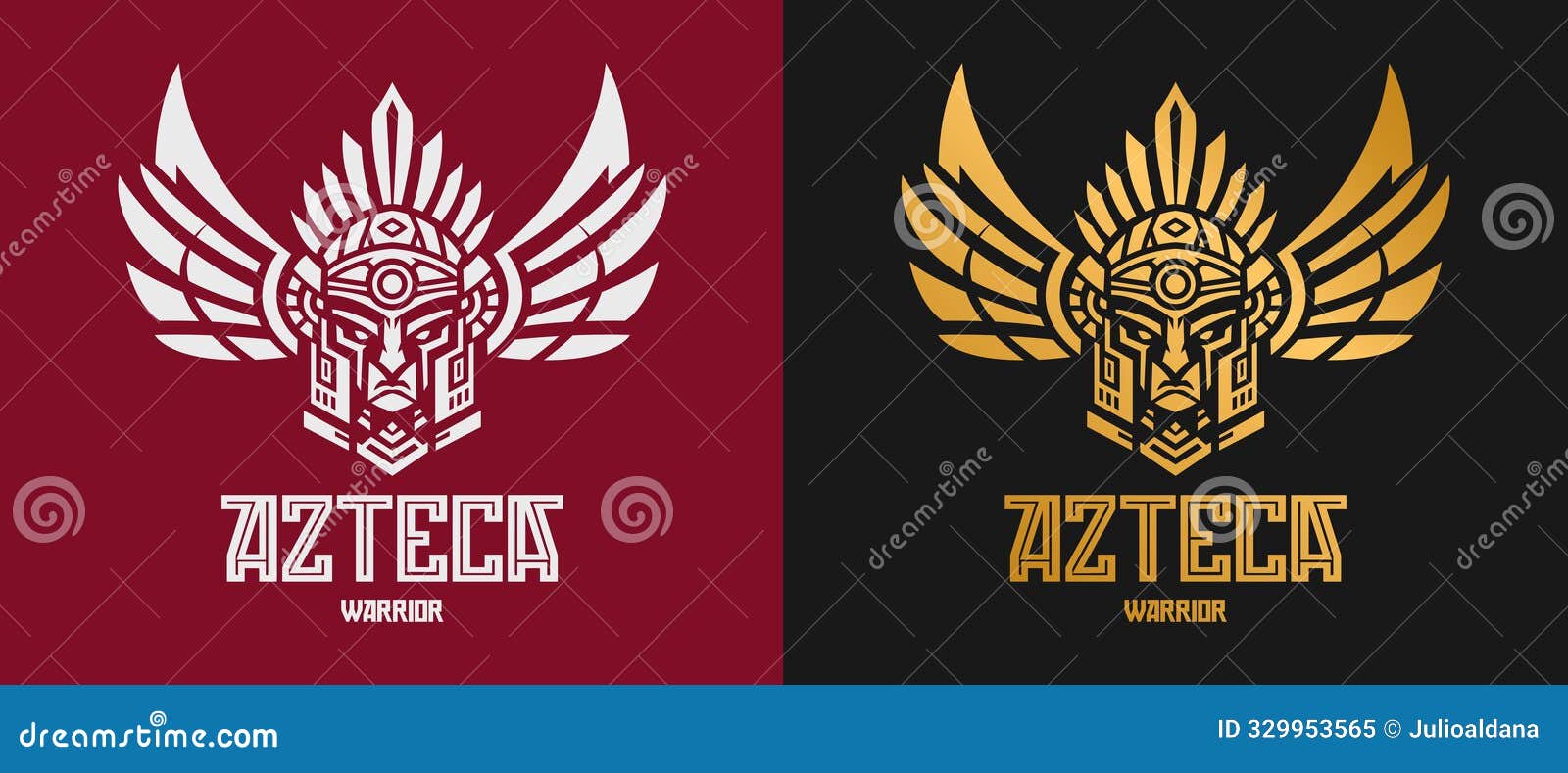 Aztec Warrior Man Character In Traditional Clothes With Wings Vector ...