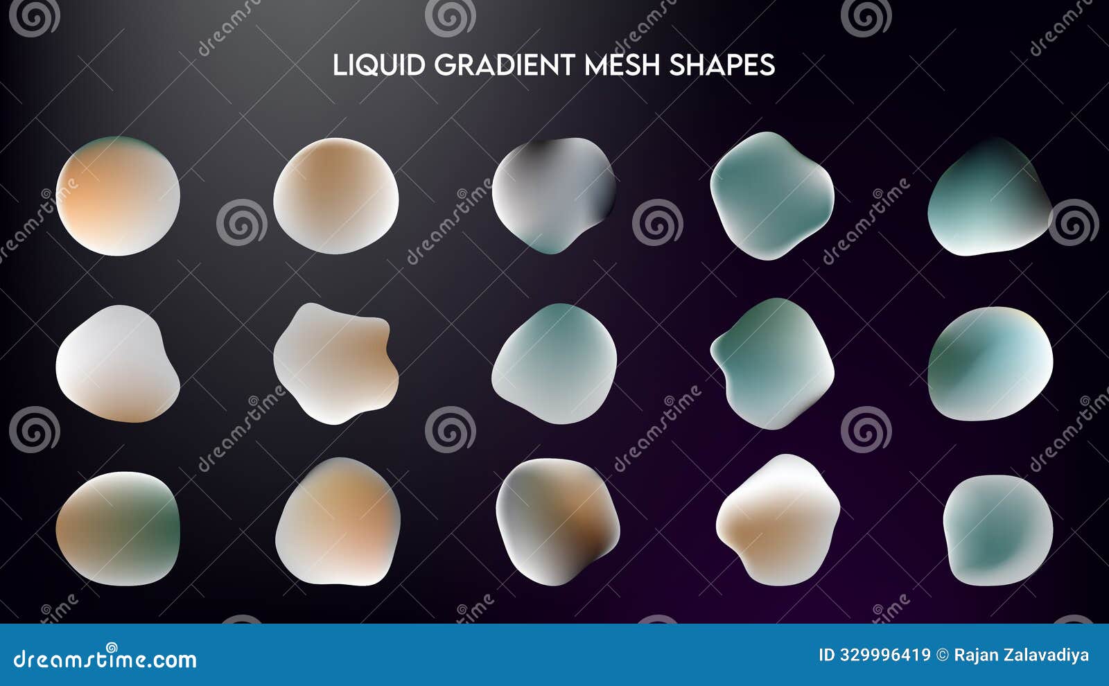 Liquid Graphics Blobs for Gradient Mesh Shapes Stock Vector ...