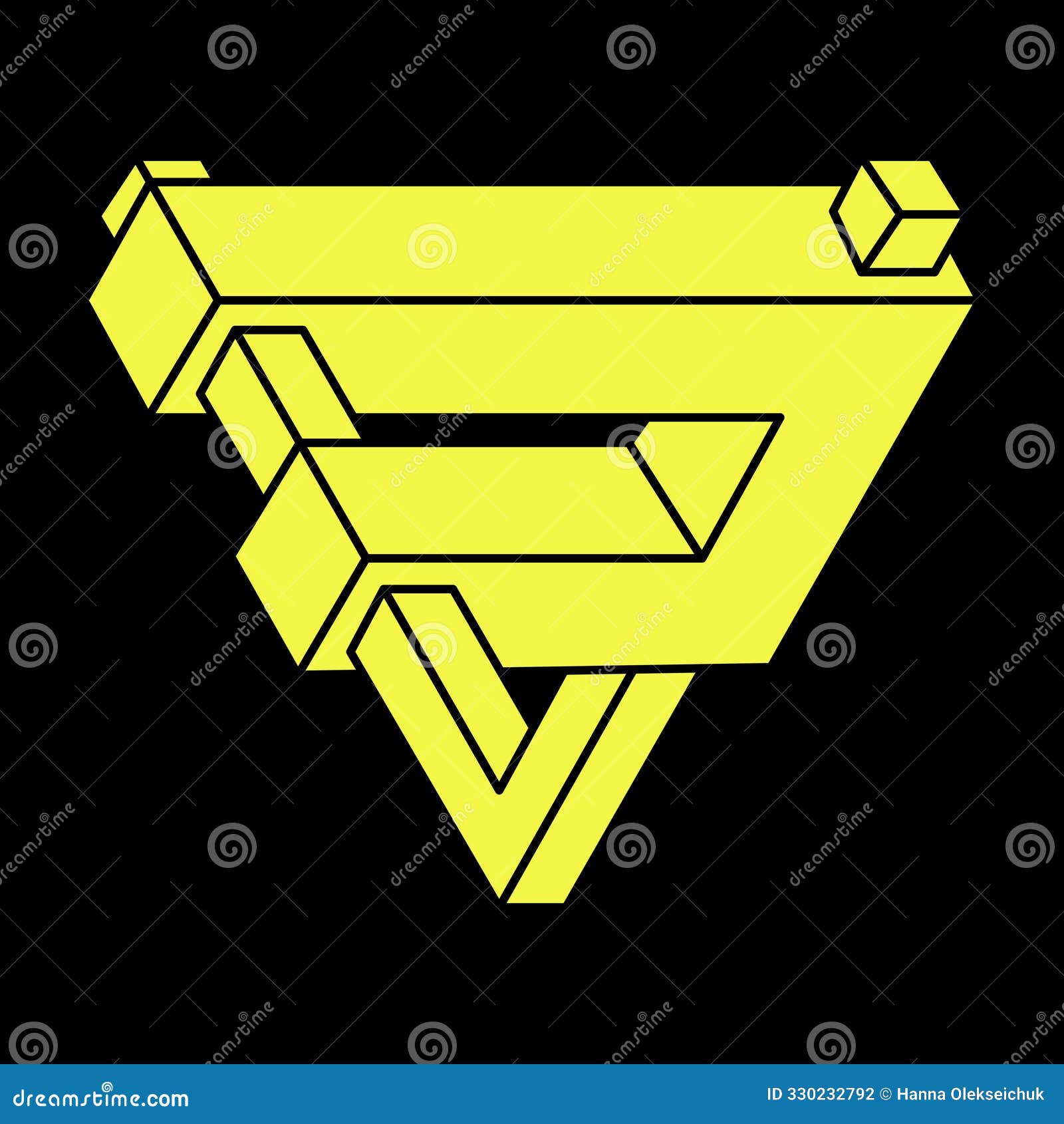 Optical Illusion. Impossible Shapes. Sacred Geometry Figures. Abstract ...