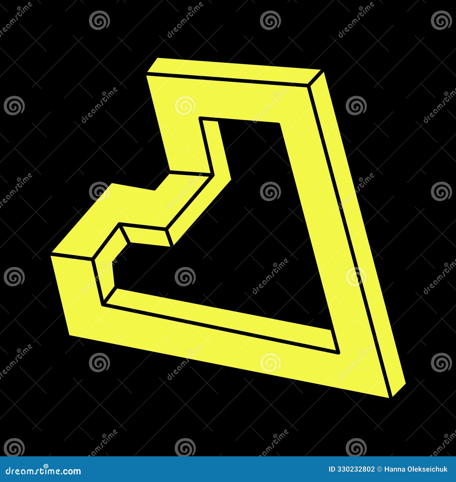 Optical Illusion. Impossible Shapes. Sacred Geometry Figures. Abstract ...