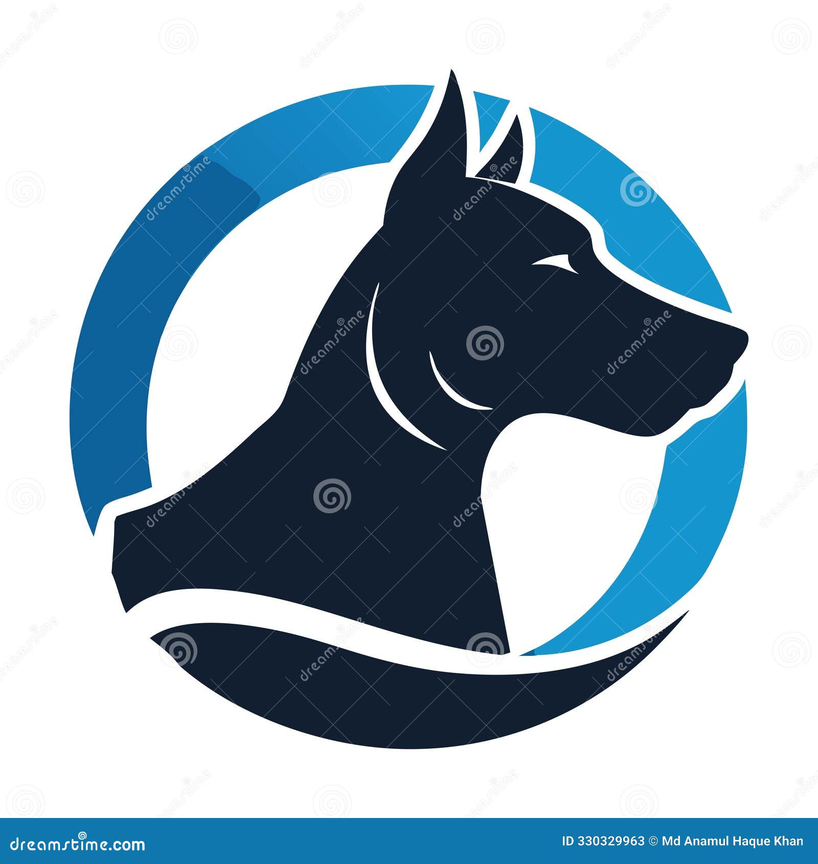 Black Dog Logo with Silhouette Style Vector Art Stock Vector ...