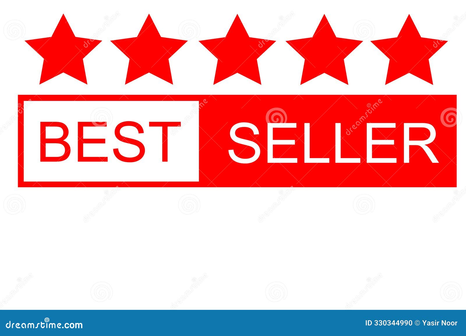 FIVE STARS BEST SELLER LABEL in RED COLOR Stock Illustration ...