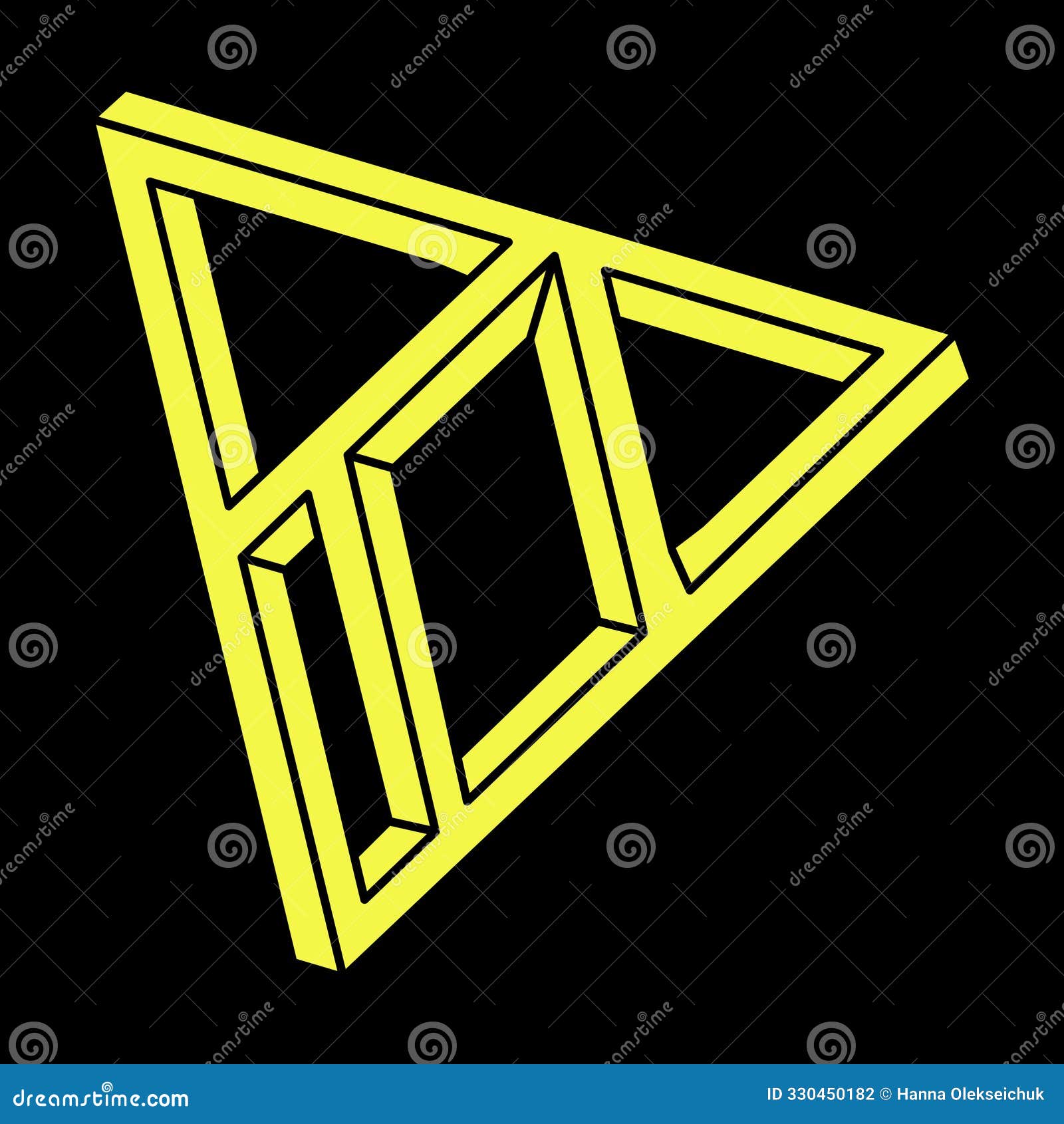 Optical Illusion. Impossible Shapes. Sacred Geometry Figures. Abstract ...