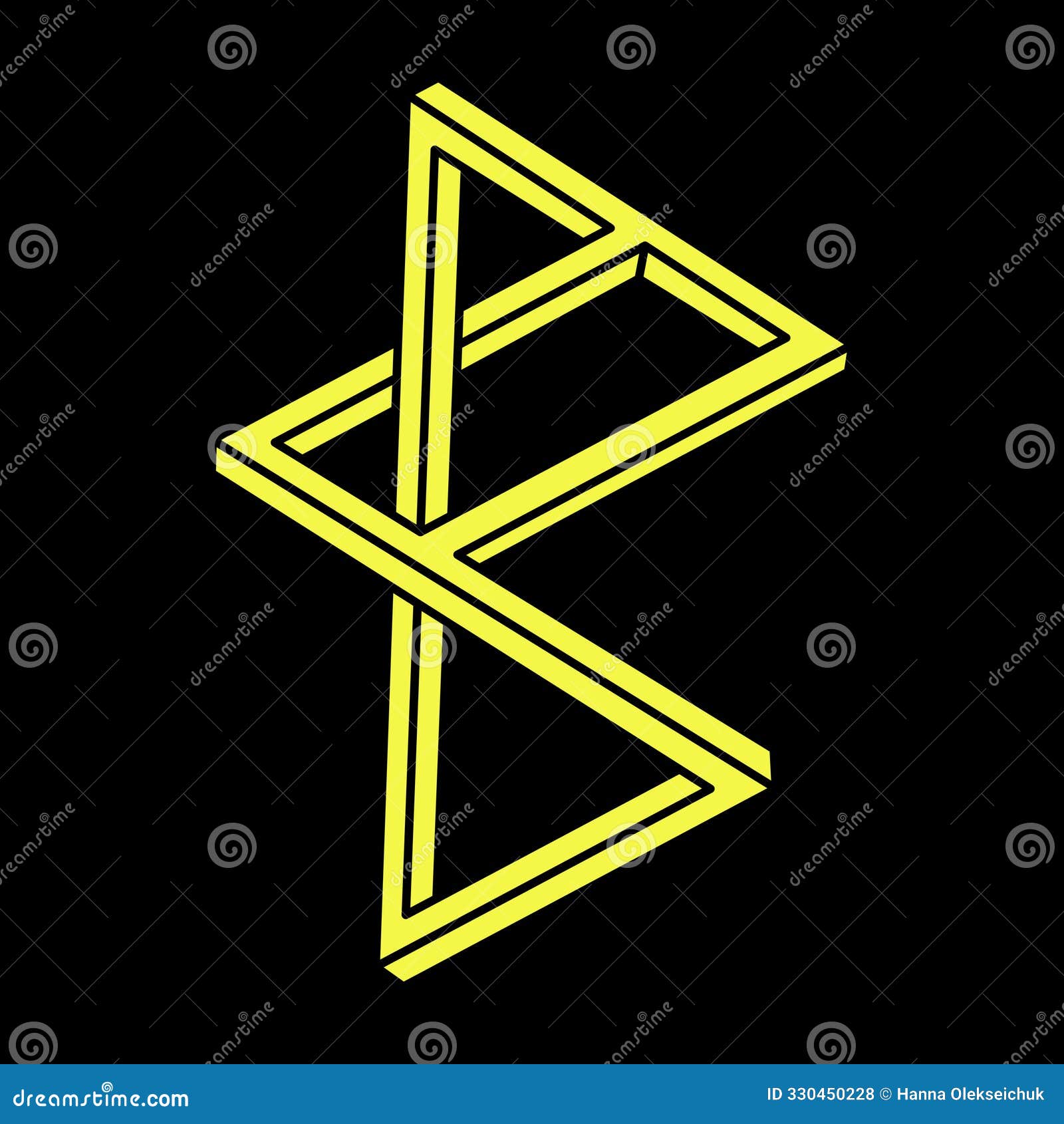 Optical Illusion. Impossible Shapes. Linear Infinite Object. Abstract ...