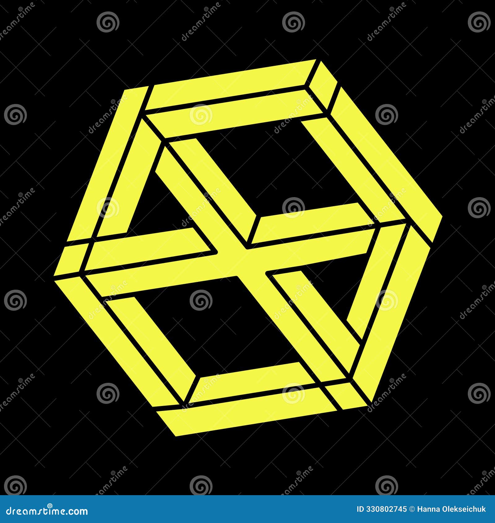 Escher Paradox Geometry. Optical Illusion Object. Sacred Geometric ...