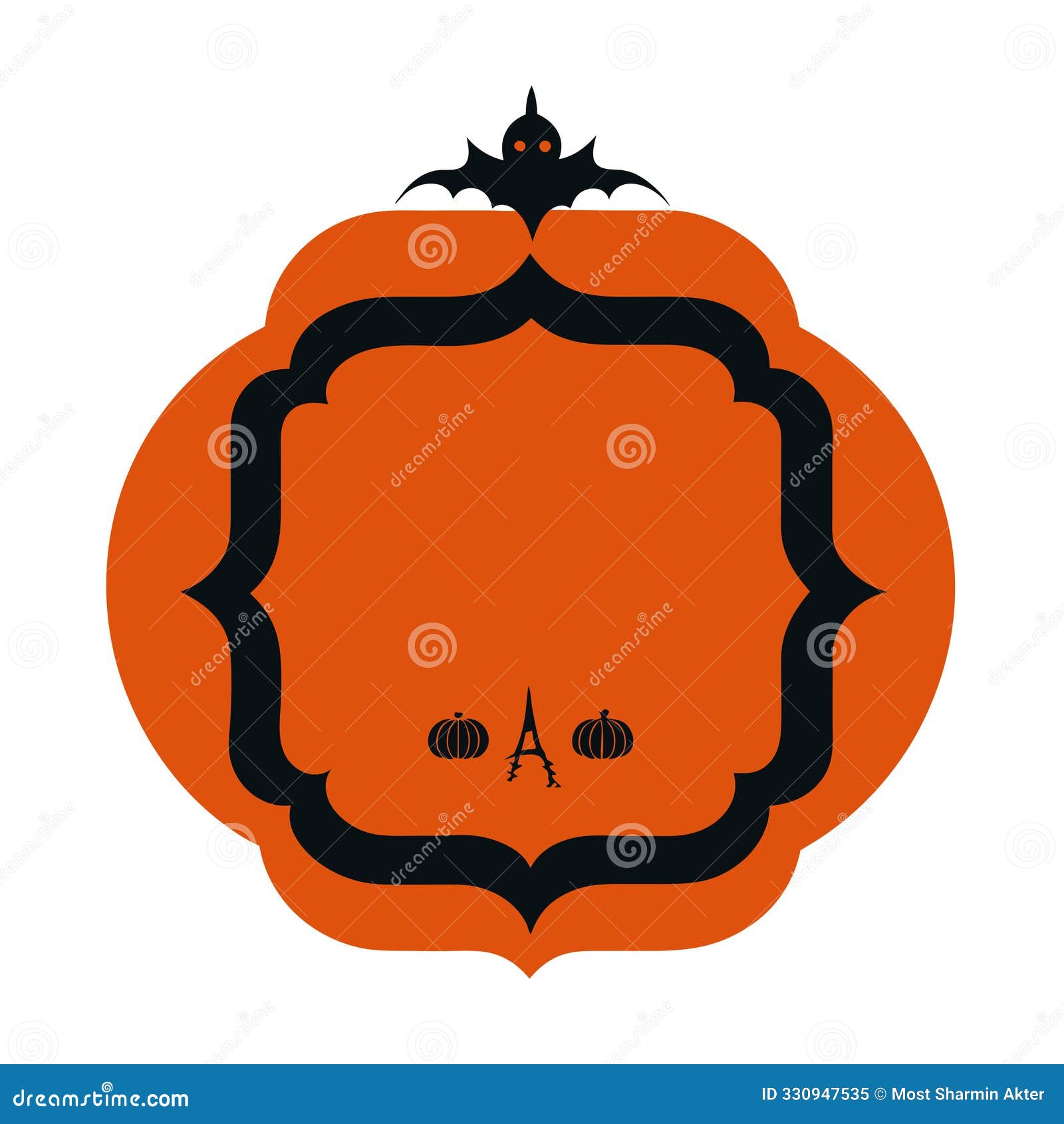 Vintage Style Creepy Halloween Frame Vector Illustration Stock Vector ...