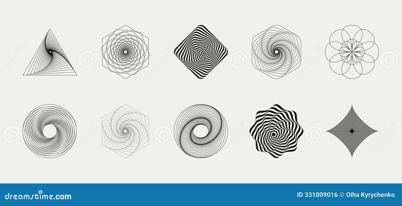 Abstract Geometric Shapes, Elements, Signs, Symbols, Icons for Logo ...