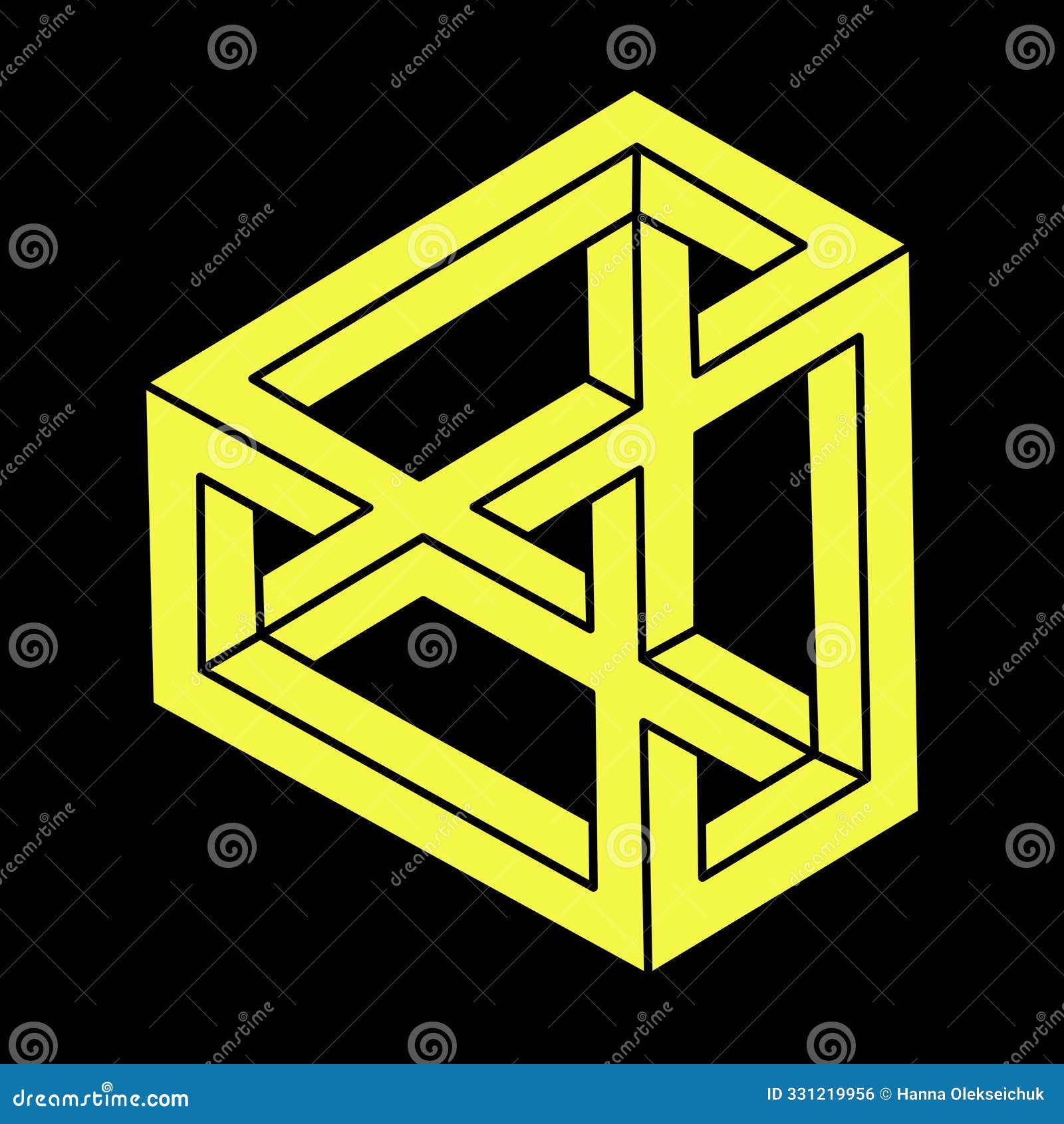 Impossible Optical Illusion Shapes. Optical Art Object. Geometry ...