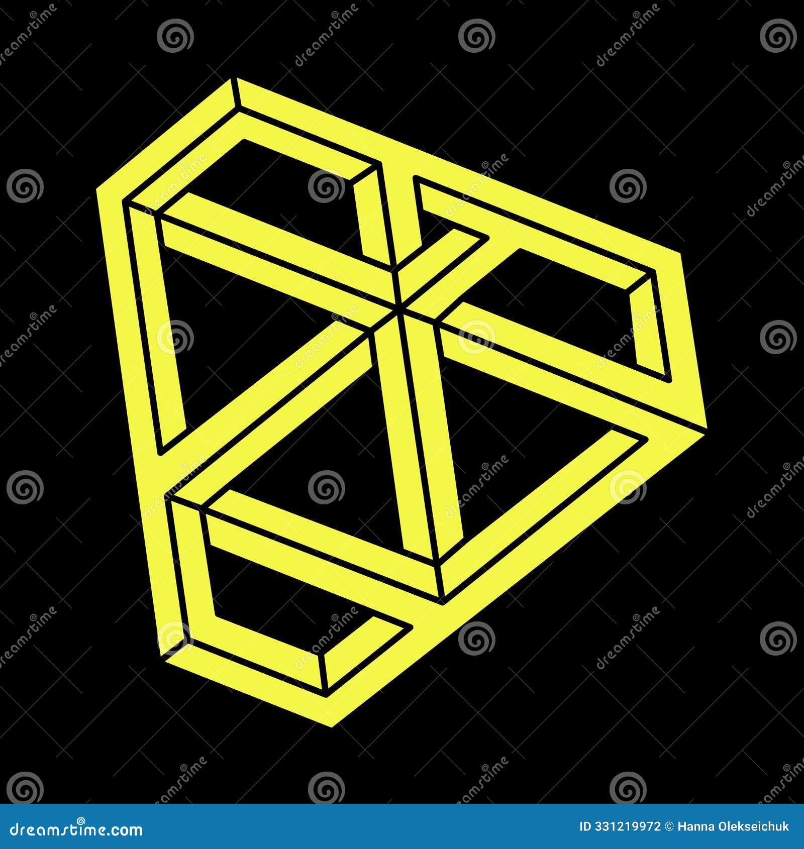 Impossible Optical Illusion Shapes. Optical Art Object. Escher Style ...