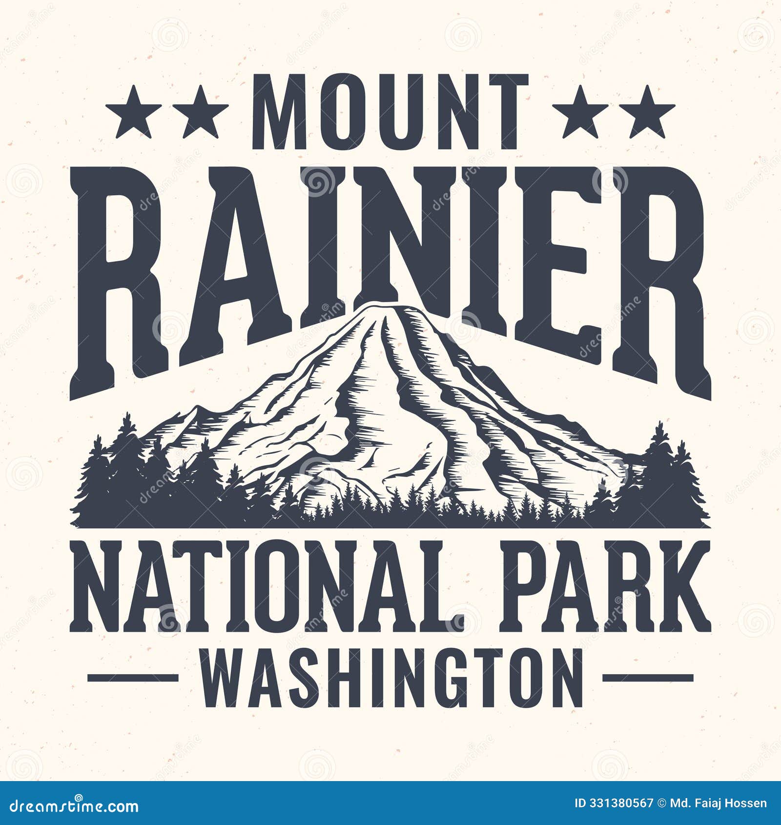 Mount Rainier National Park Cartoon Vector | CartoonDealer.com #331380567