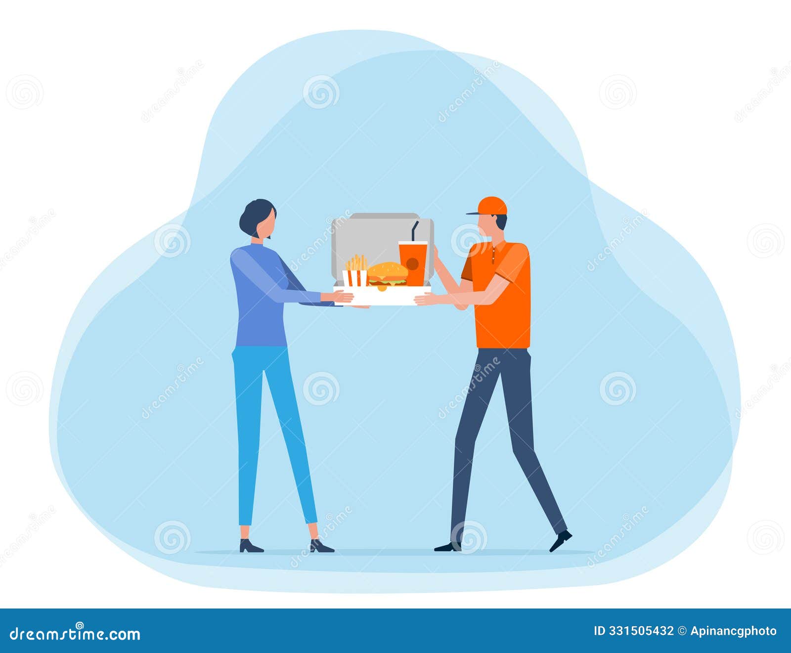 Delivery Concept. Delivery Service, Receiving And Confirming Orders ...