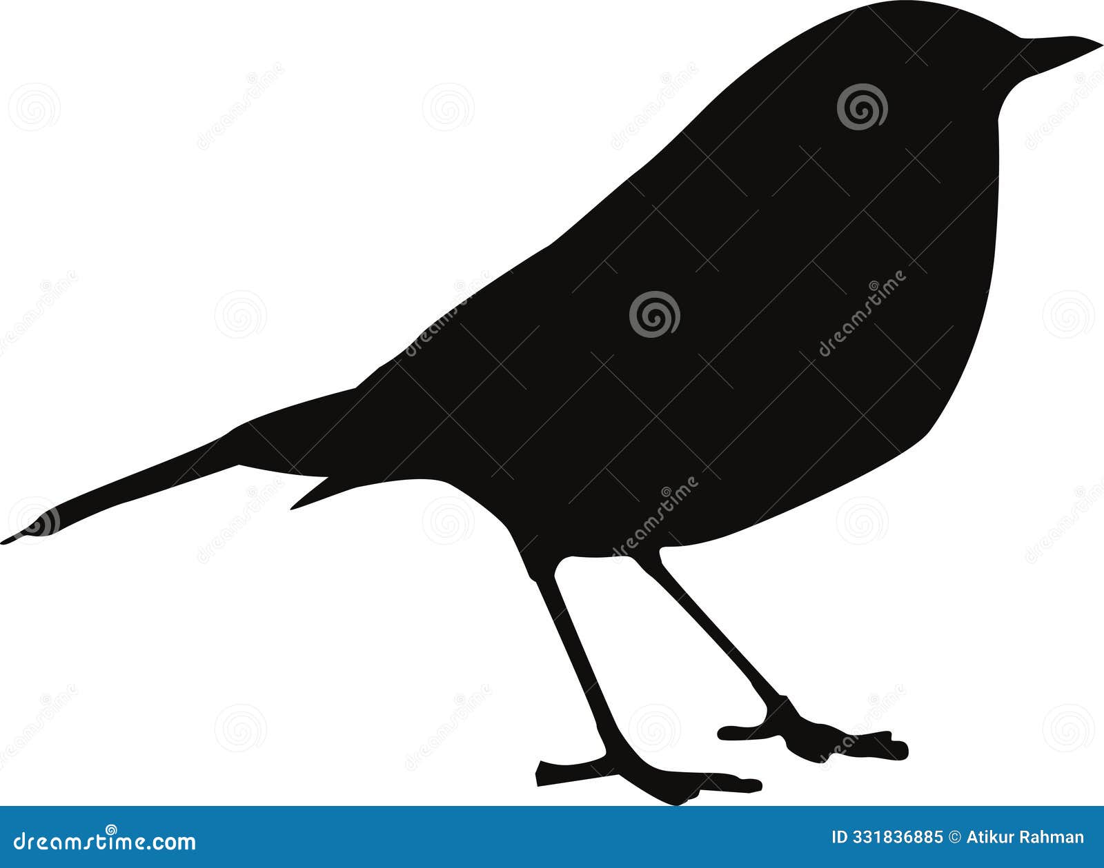 Robin bird Silhouette stock illustration. Illustration of captures - 331836885