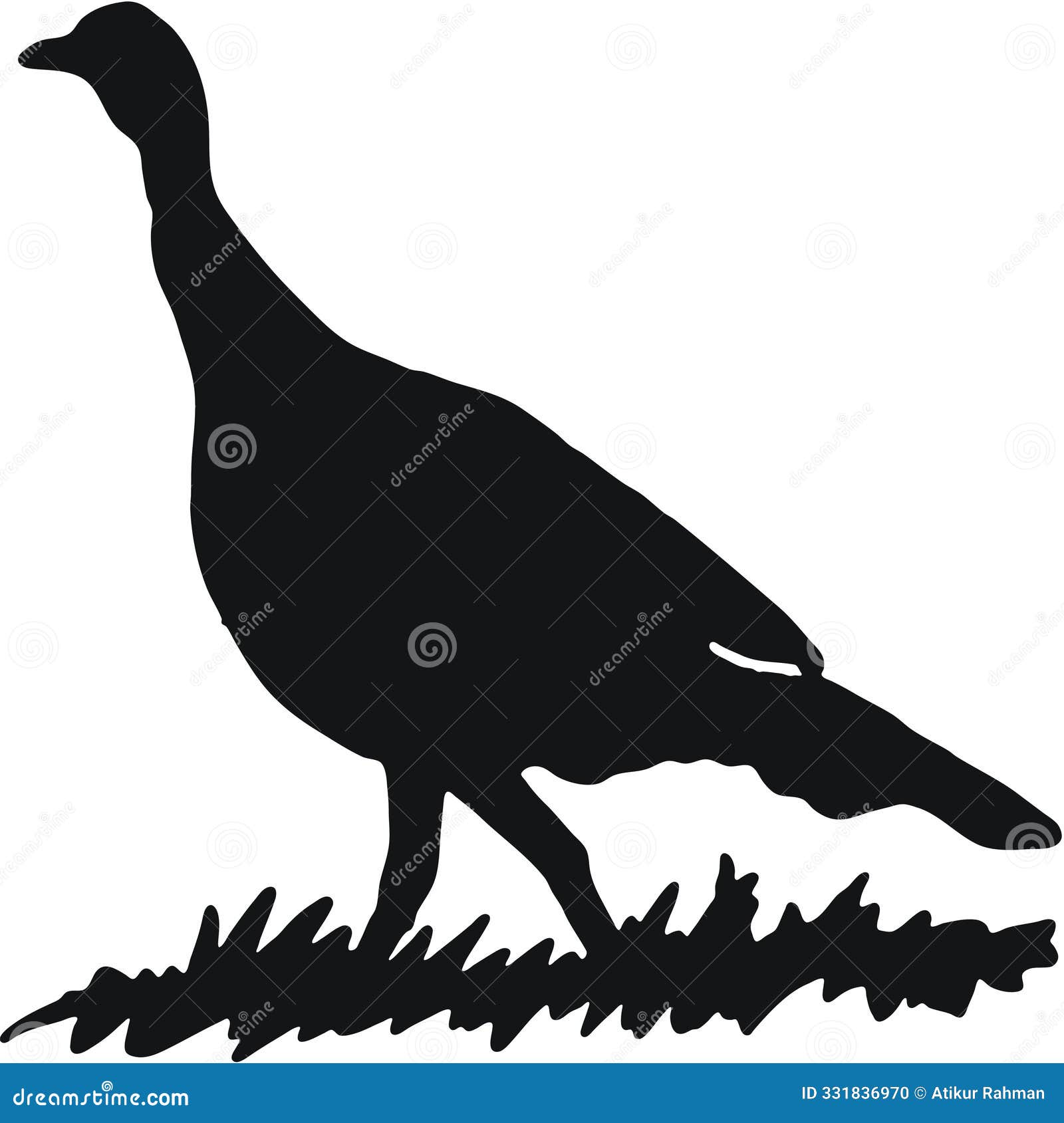 Turkey bird Silhouette stock illustration. Illustration of symbol ...