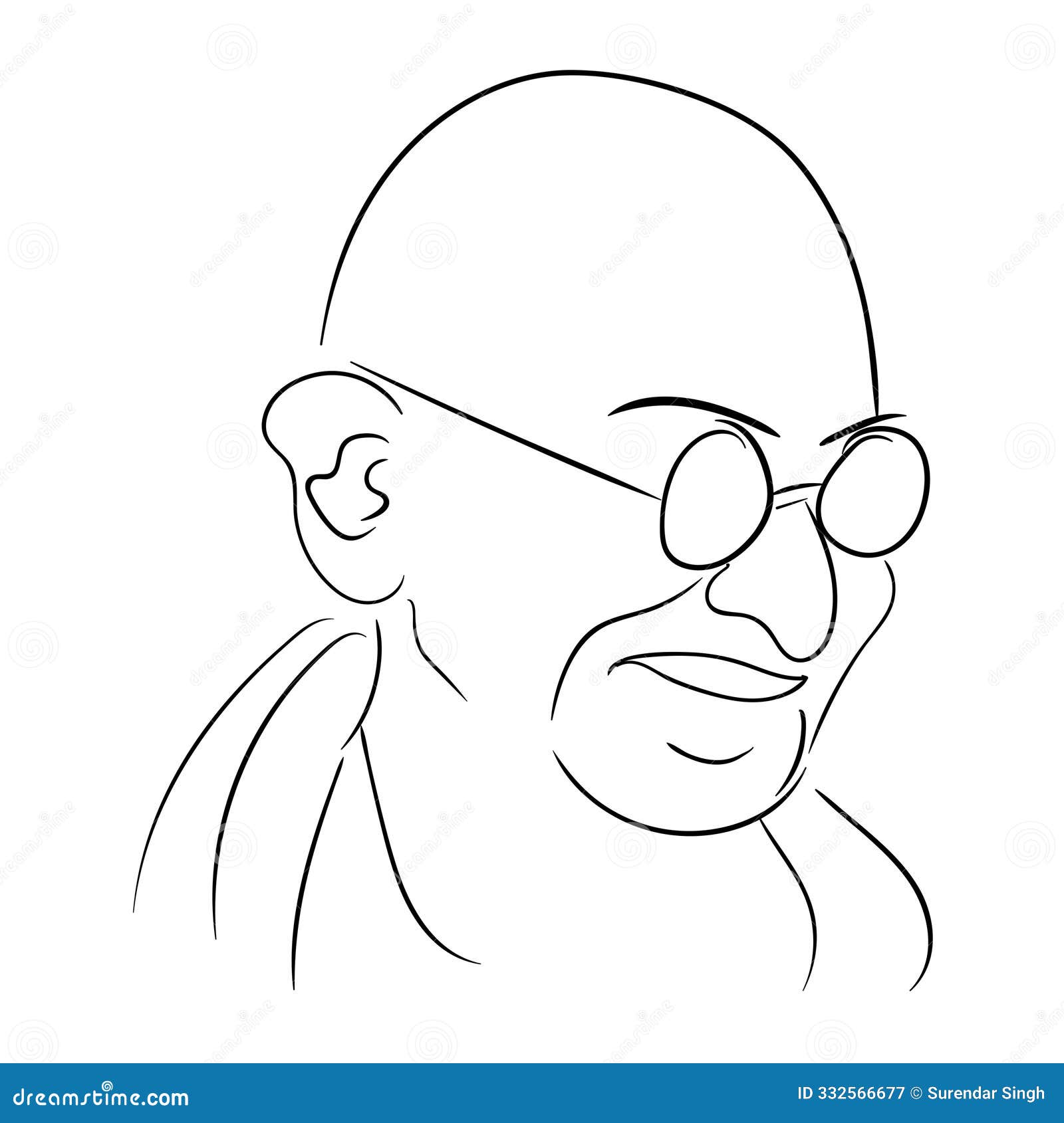 Mahatma Gandhi Jayanti. 2 October Gandhi Jayanti, Line Drawing, Sketch ...