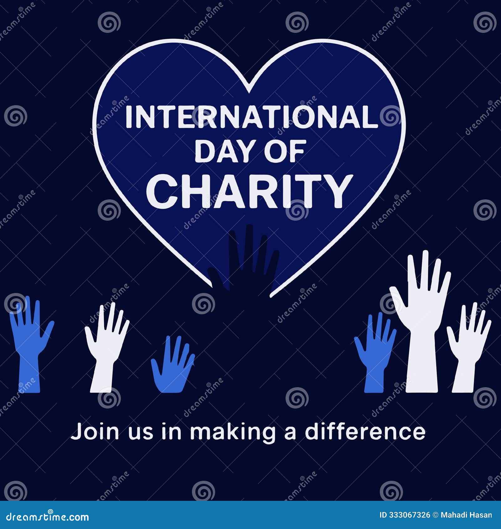 Raise Awareness with a Helping Hand Charity Banner Stock Illustration ...