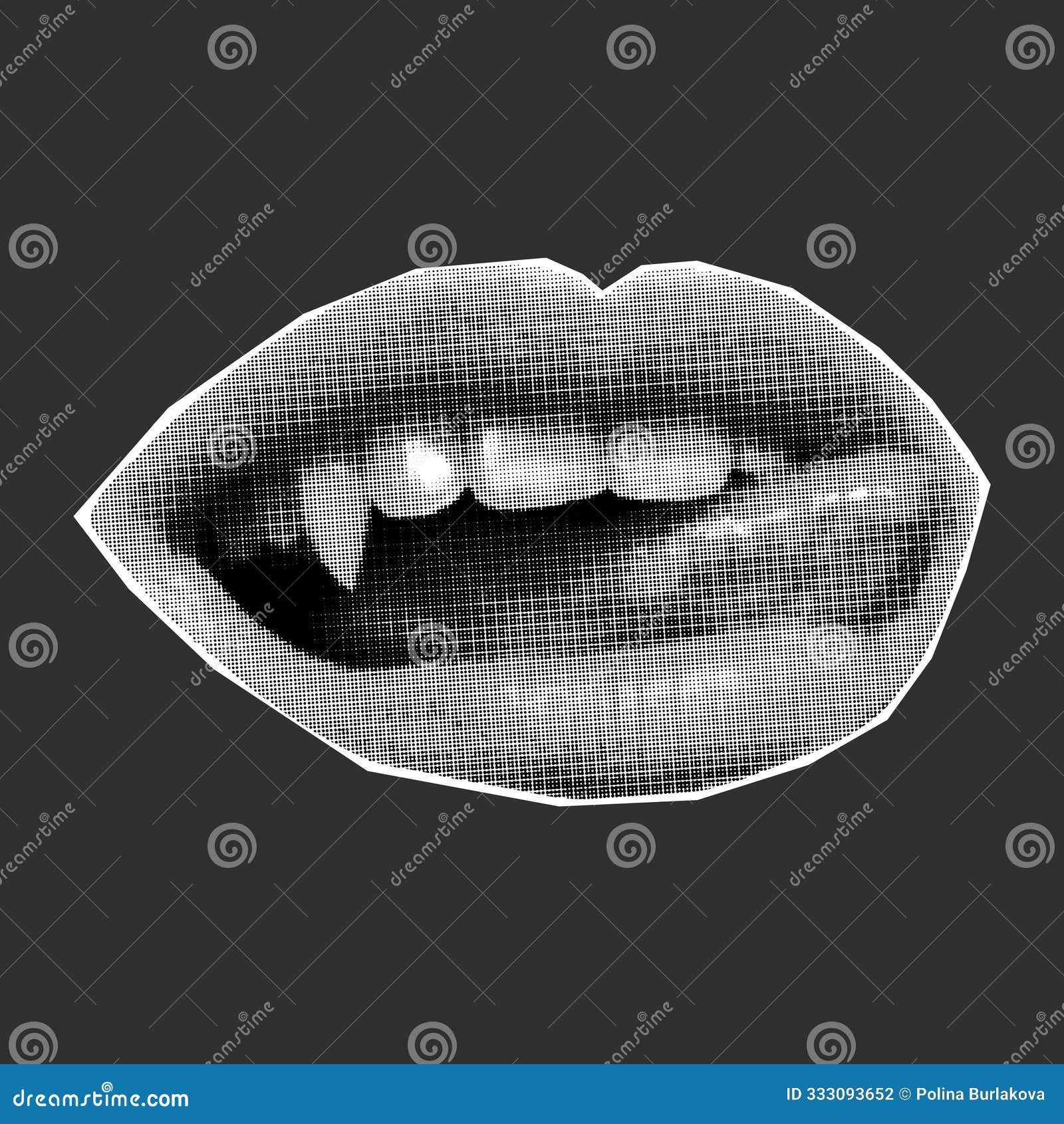 Punk Collage Element in Y2K Style, Retro Halftone Magazine Picture ...