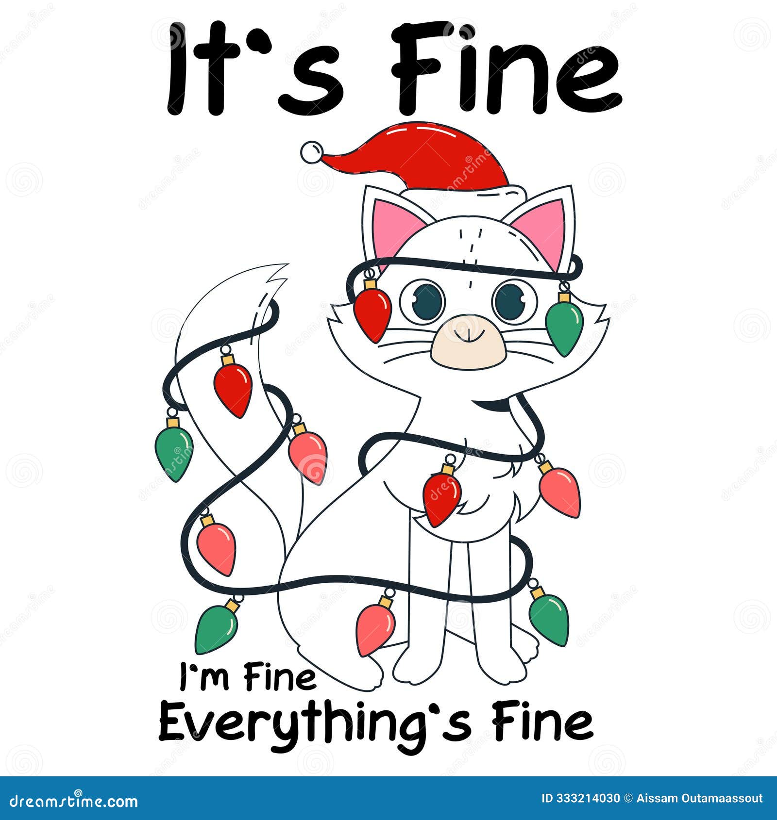 It S Fine I M Fine Everything S Fine Stock Vector - Illustration of ...
