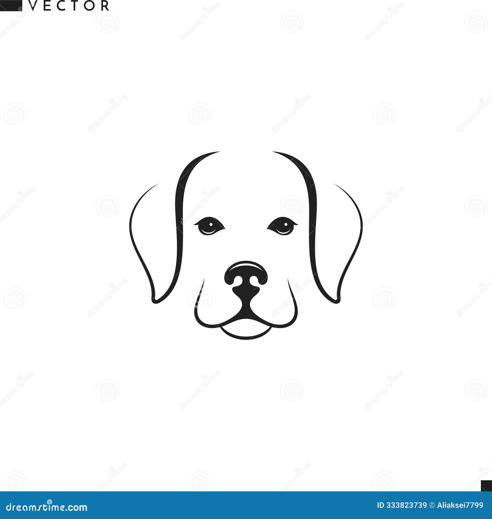 Labrador Dog Head Printable Vector Stencil Art | CartoonDealer.com ...