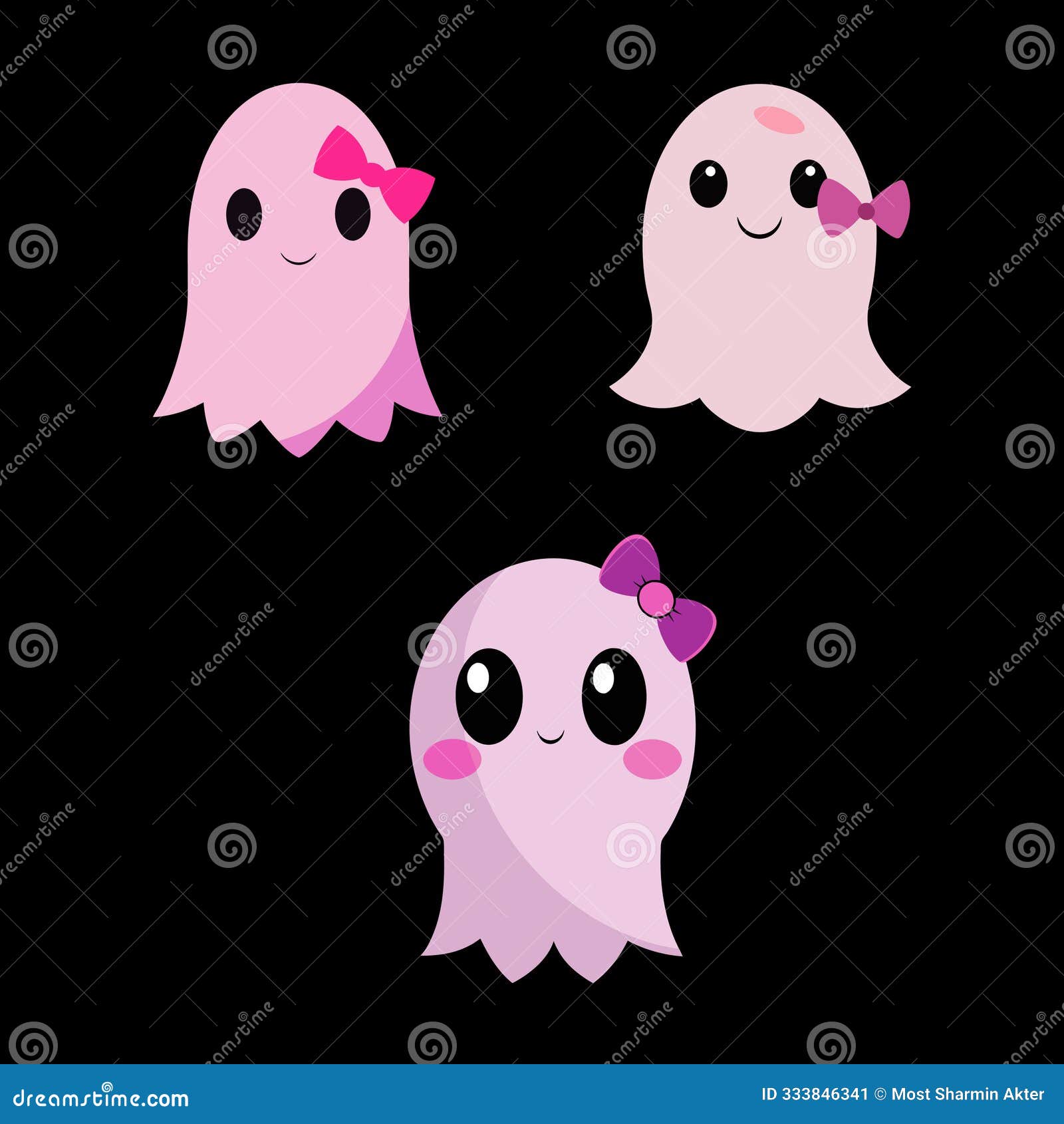Pink Ghost Ghostly Figure Halloween Spirit Floating Apparition Spook ...