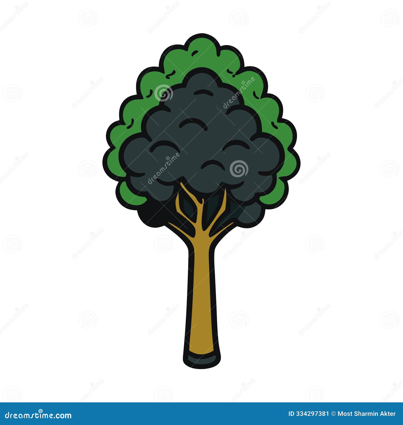 Elegant Black Tree Icon Vector Illustration Stock Vector - Illustration ...