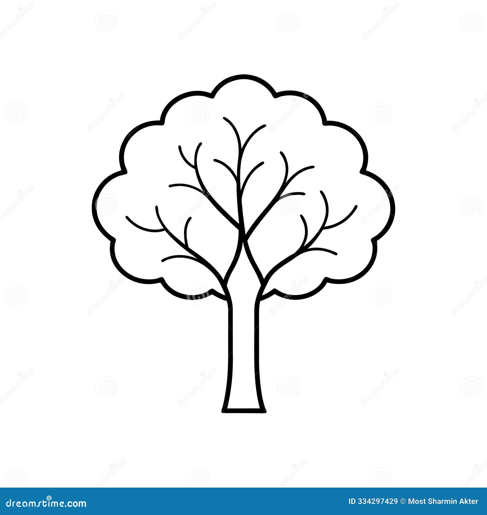 Elegant Black Tree Icon Vector Illustration Stock Vector - Illustration ...