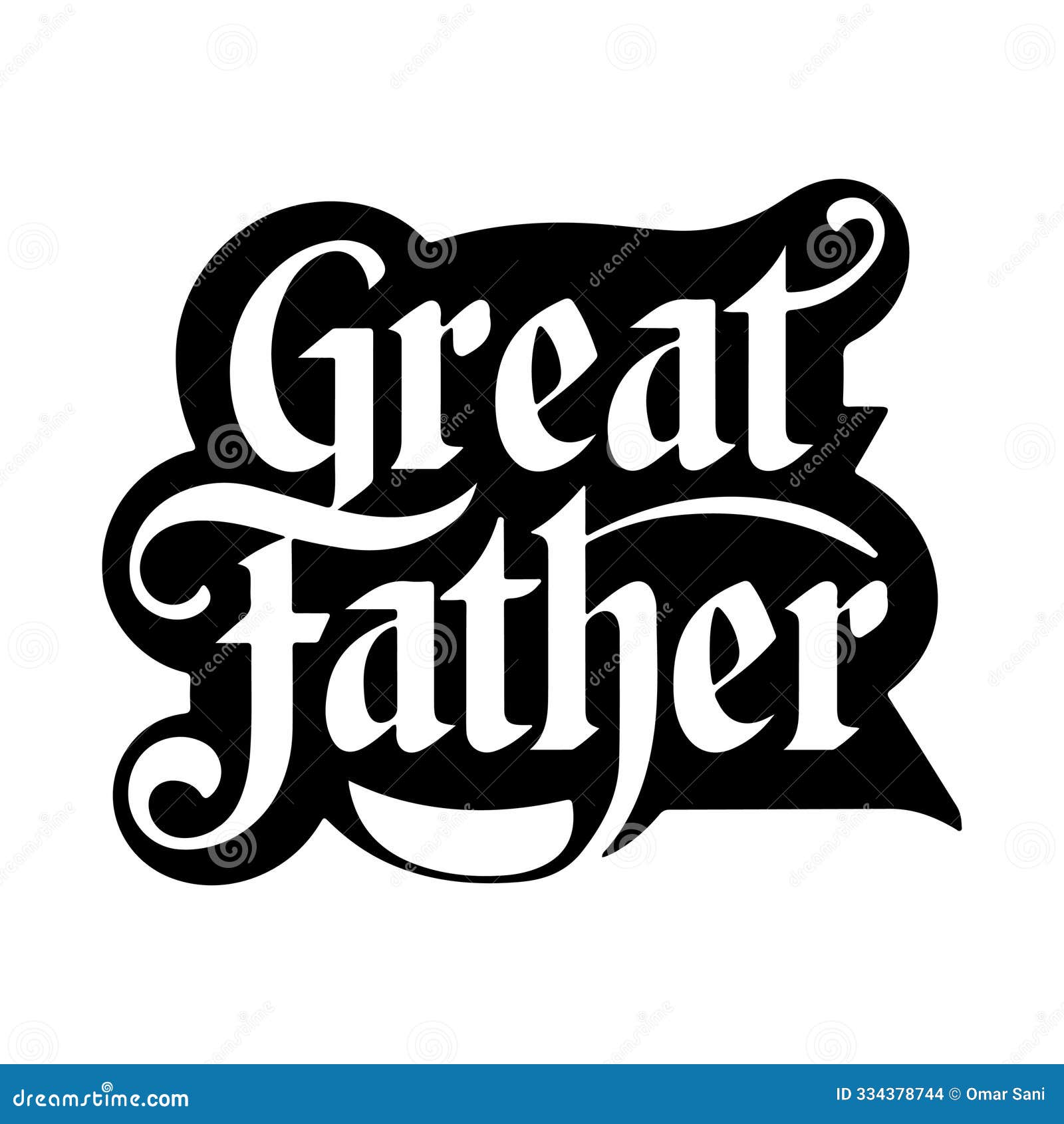 Great Father Typography Design Stock Vector - Illustration of kind ...