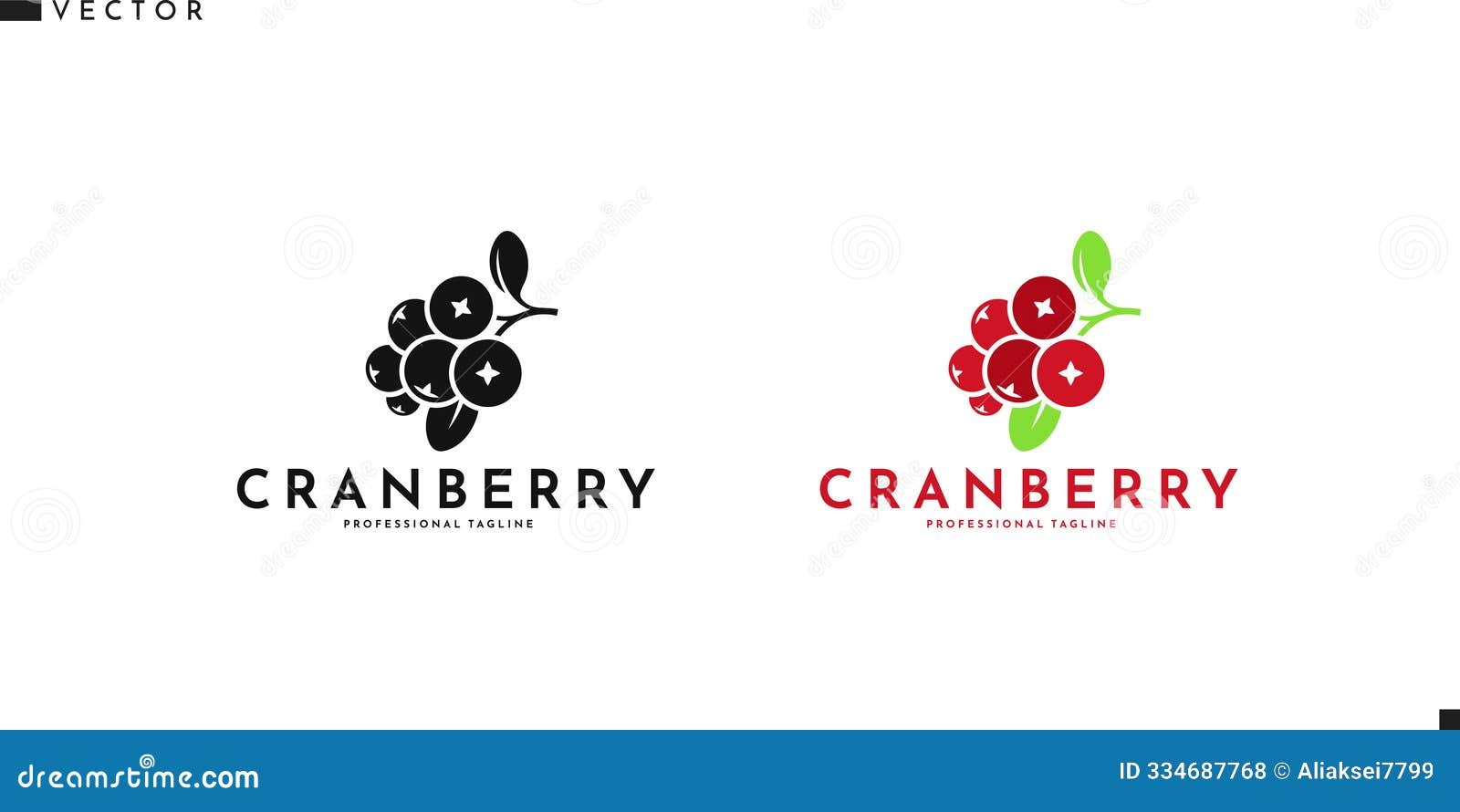 Cranberry Logo Template. Line Art Cartoon Vector | CartoonDealer.com ...