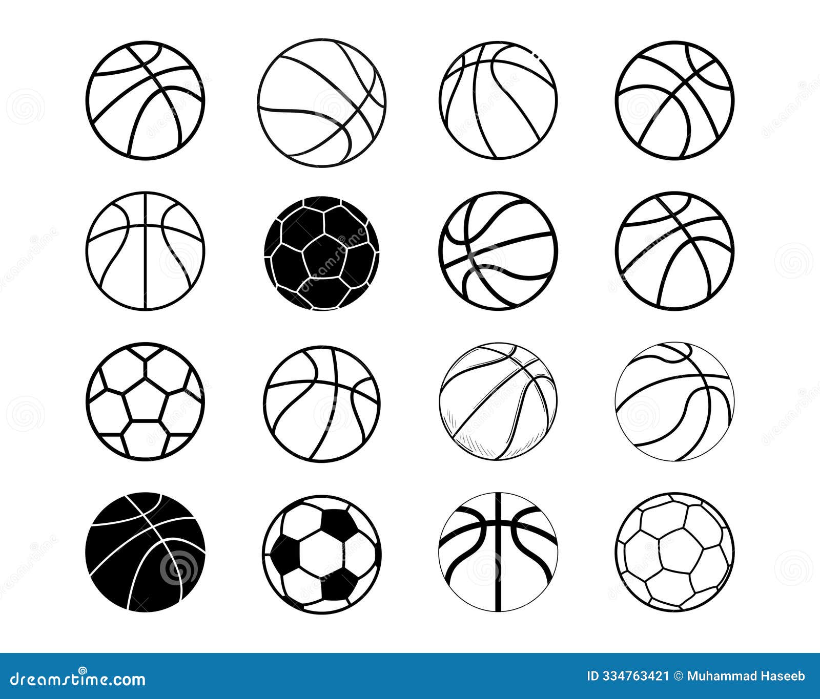 Set of Football Icons, Vector File Stock Illustration - Illustration of ...