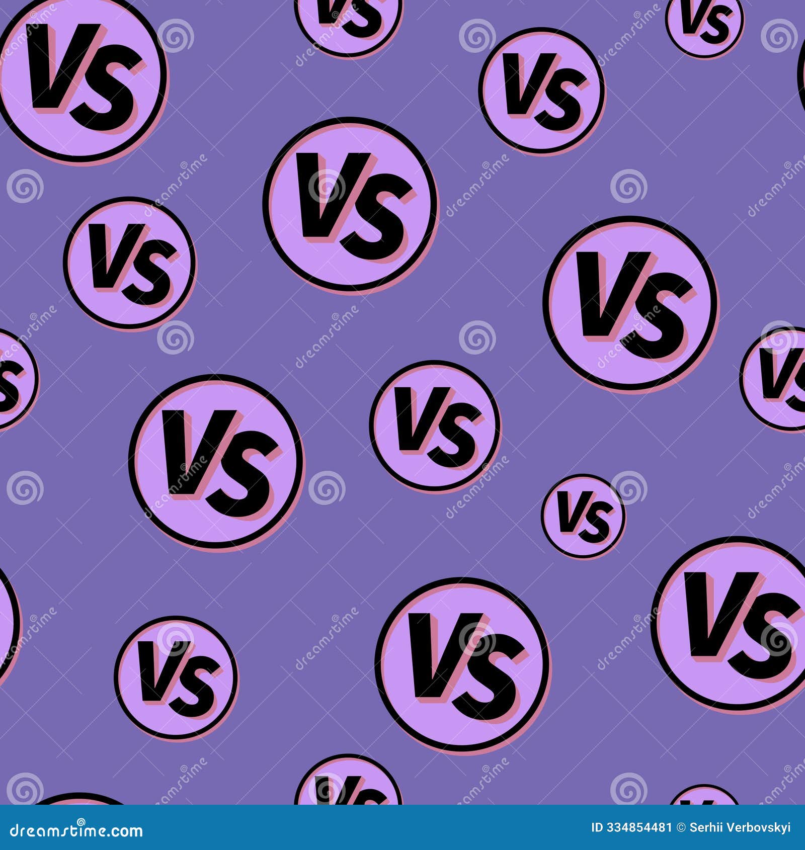 Versus Seamless Pattern. Vector Background with VS Letters Stock Vector ...