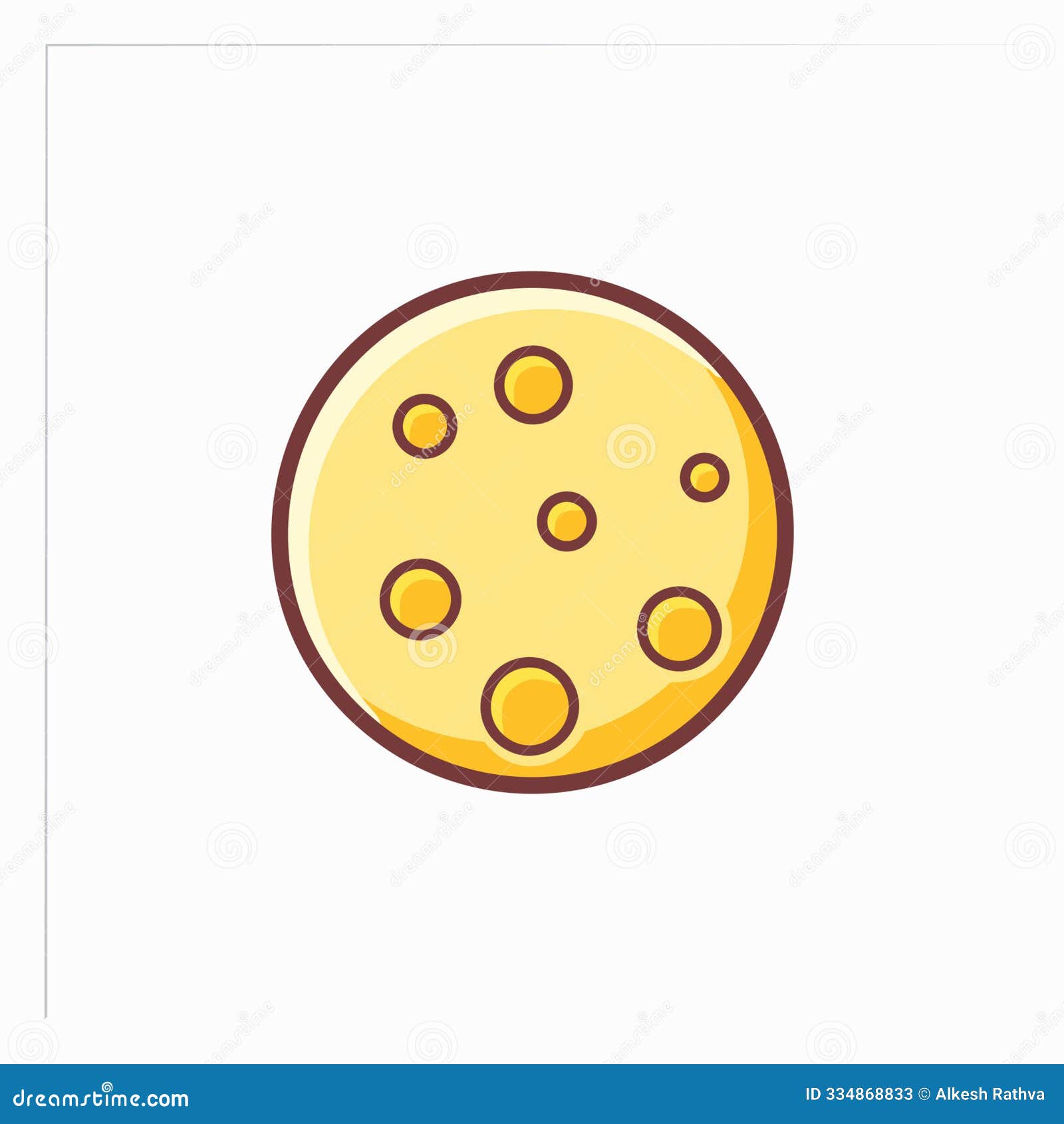 Vector Icon for Planet Moon. Stock Illustration - Illustration of board ...