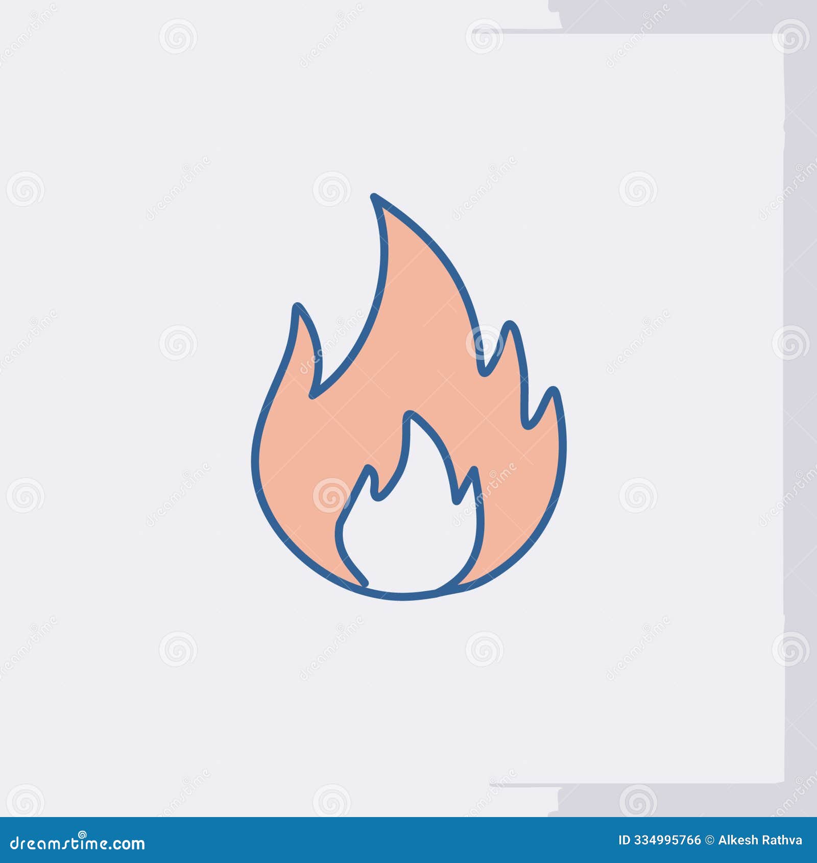 Vector Illustrations Icon Designed for Symbol of Fire Represents. Stock ...