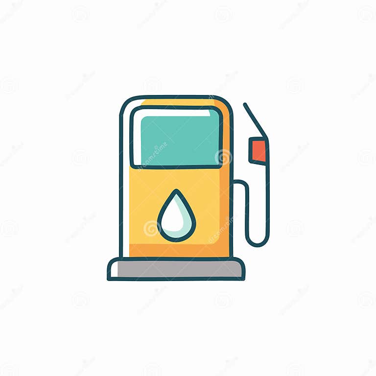 Vector Illustrations Icon Designed for Symbol of Fuel Filling Pump ...