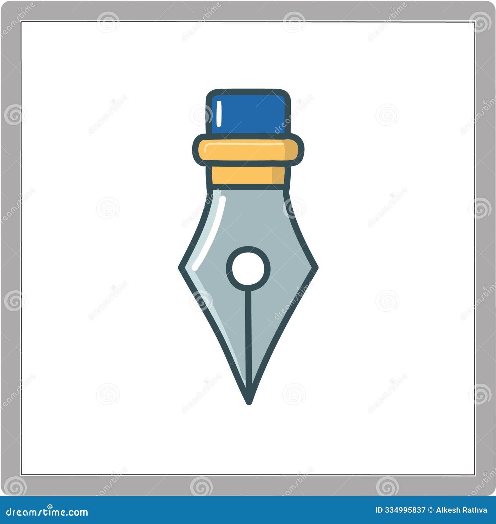 Vector Illustrations Icon Designed for Symbol of Ink Pen. Stock ...