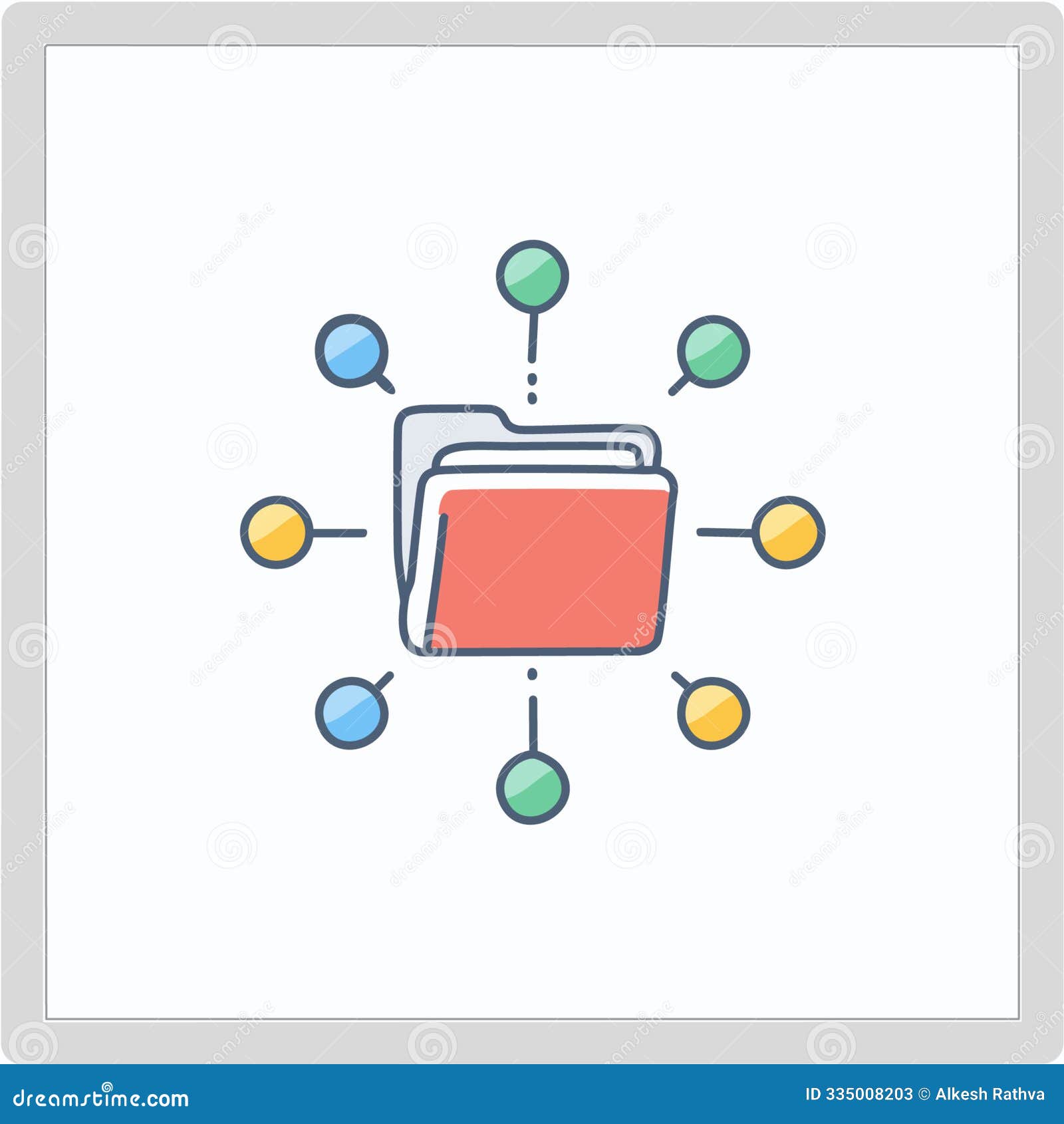 Vector Illustrations Icon Designed for Symbol of File Manager Stock ...