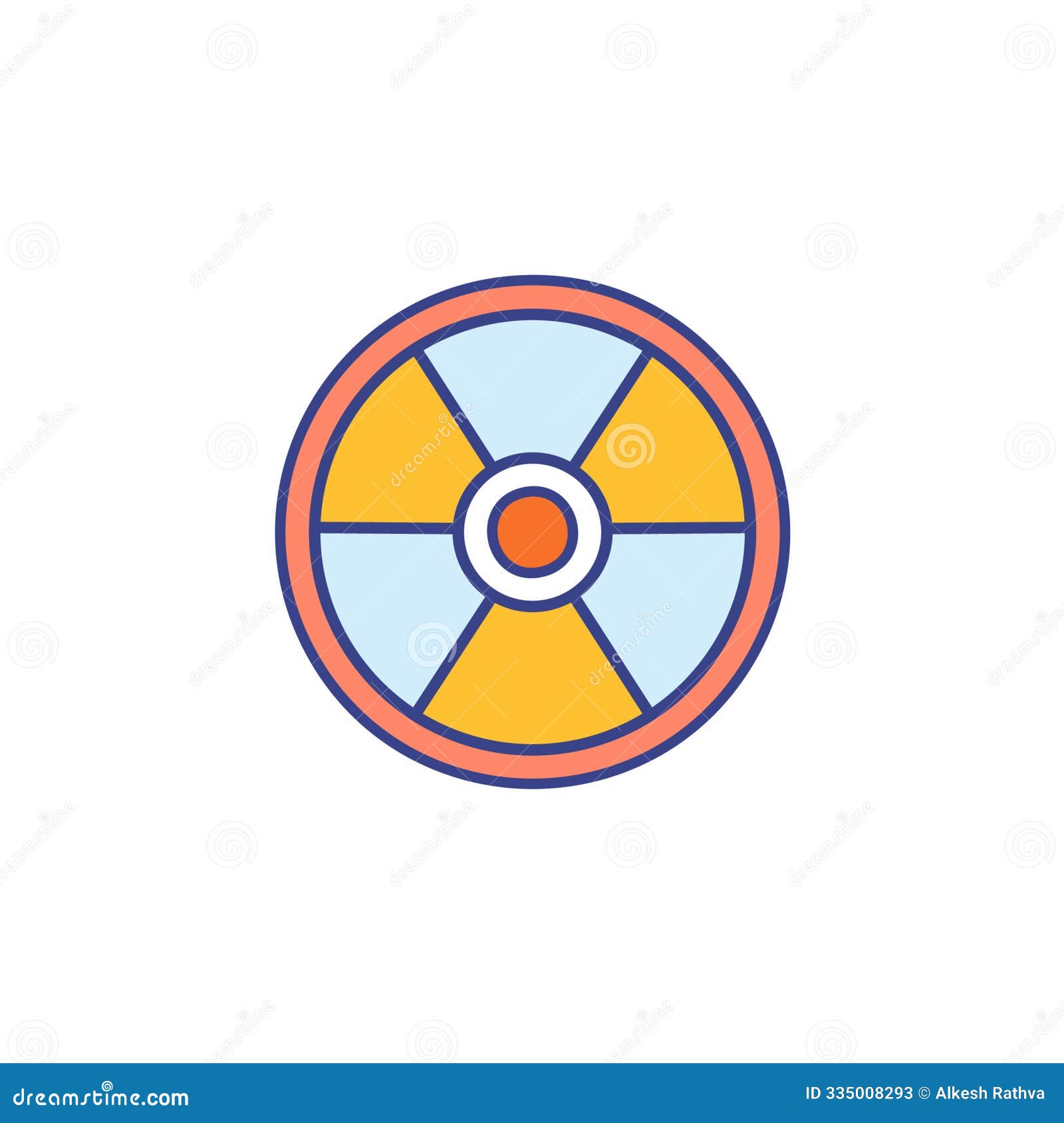 Vector Illustrations Icon Design for Symbol of Radiation. Stock ...