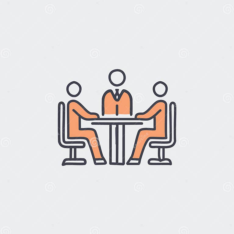 Vector Illustrations Icon for Buisness Meeting. Stock Illustration ...