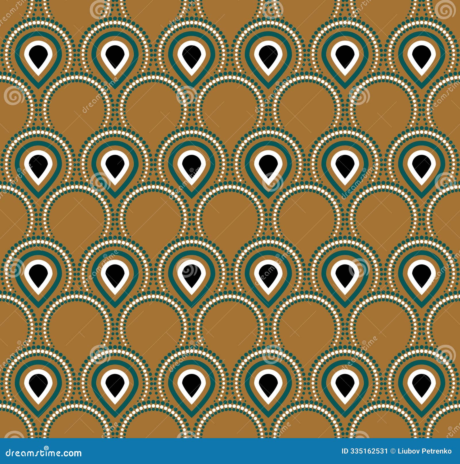 Seamless Pattern with Circles Stock Vector - Illustration of fabric ...