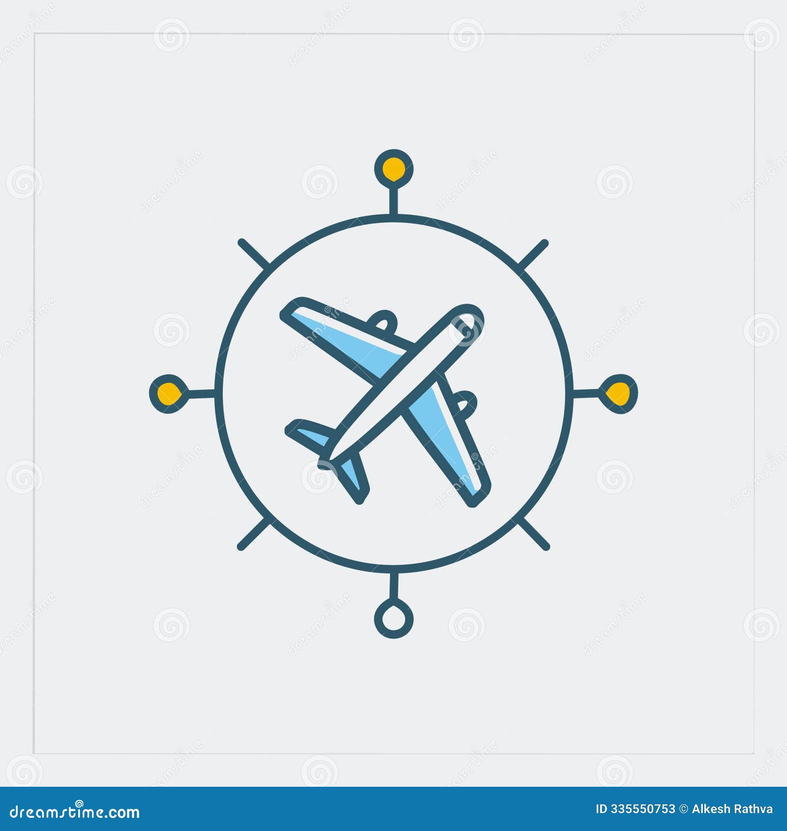 Vector Illustrations Icon Designed for Symbol of Airoplane or Flight ...