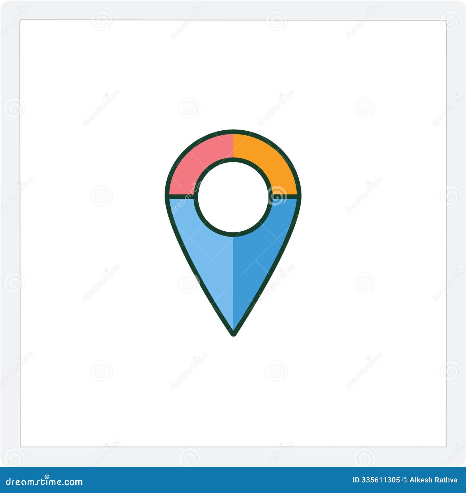 Vector Illustrations Icon Designed for Symbol Reprents Location. Stock ...