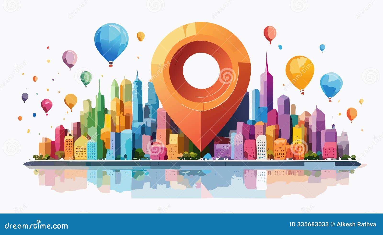 Colorful Illustration Designed for Symbol of Location. Stock ...