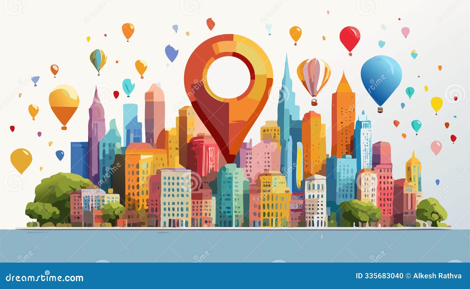 Colorful Illustration Designed for Symbol of Location. Stock ...