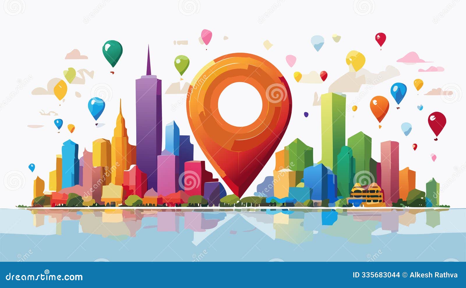 Colorful Illustration Designed for Symbol of Location. Stock ...