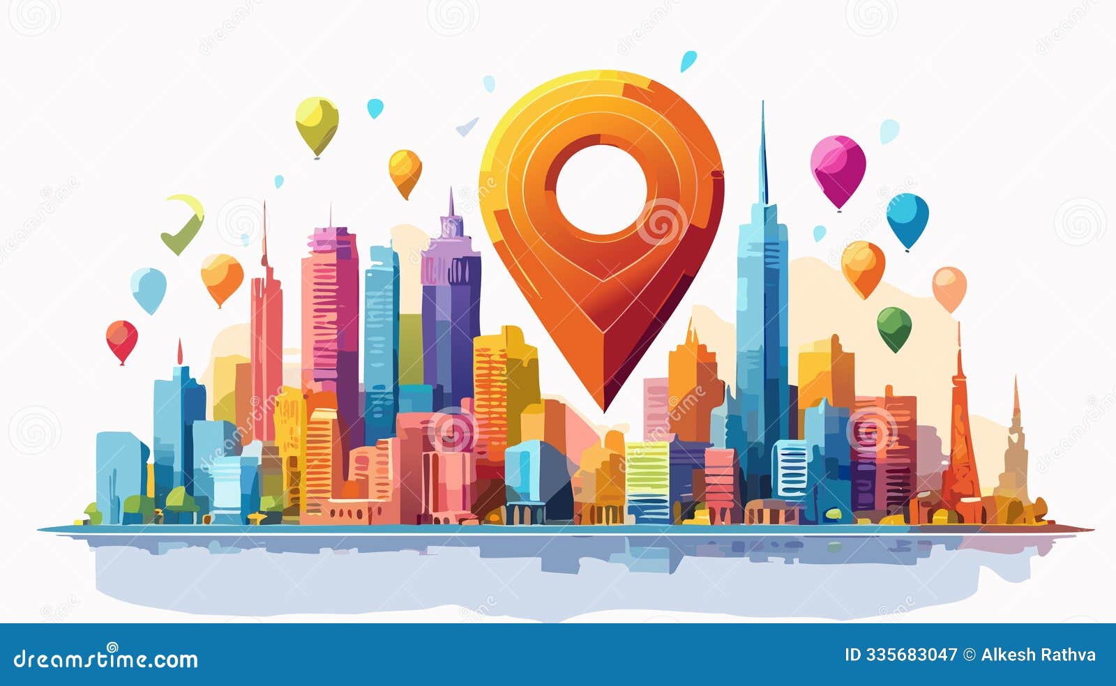 Colorful Illustration Designed for Symbol of Location. Stock ...