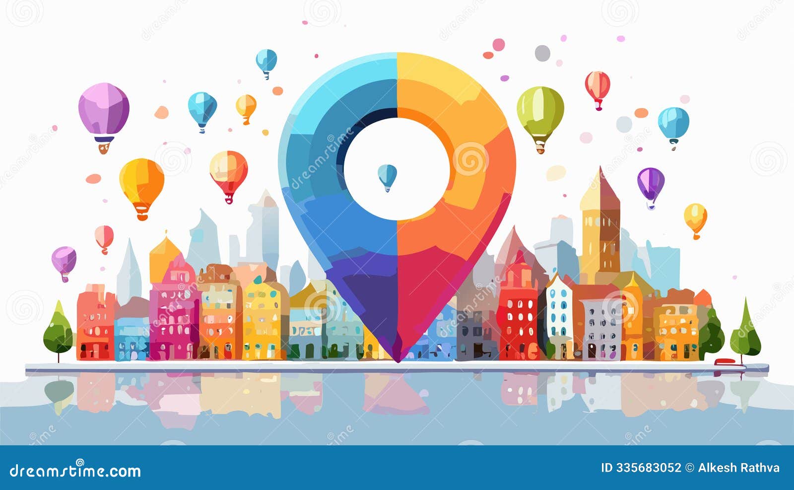 Colorful Illustration Designed for Symbol of Location. Stock ...